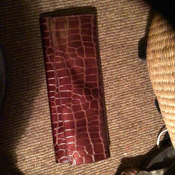 Big Buddha | Bags | Faux Alligator Brown Clutch Big Buddha Purse | Poshmark